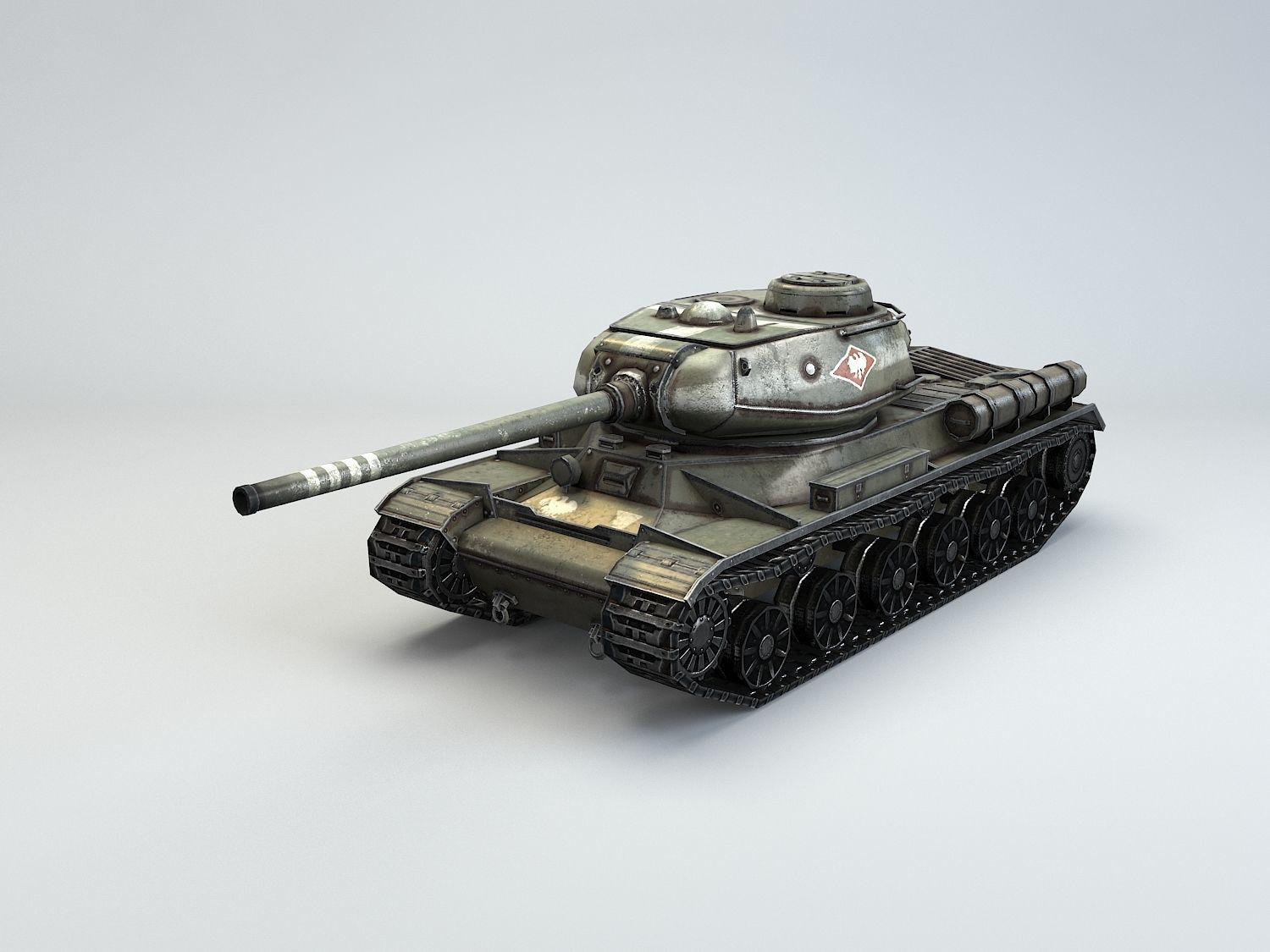 3D model Low Poly IS-1 85 soviet russian heavy tank VR / AR / low-poly ...
