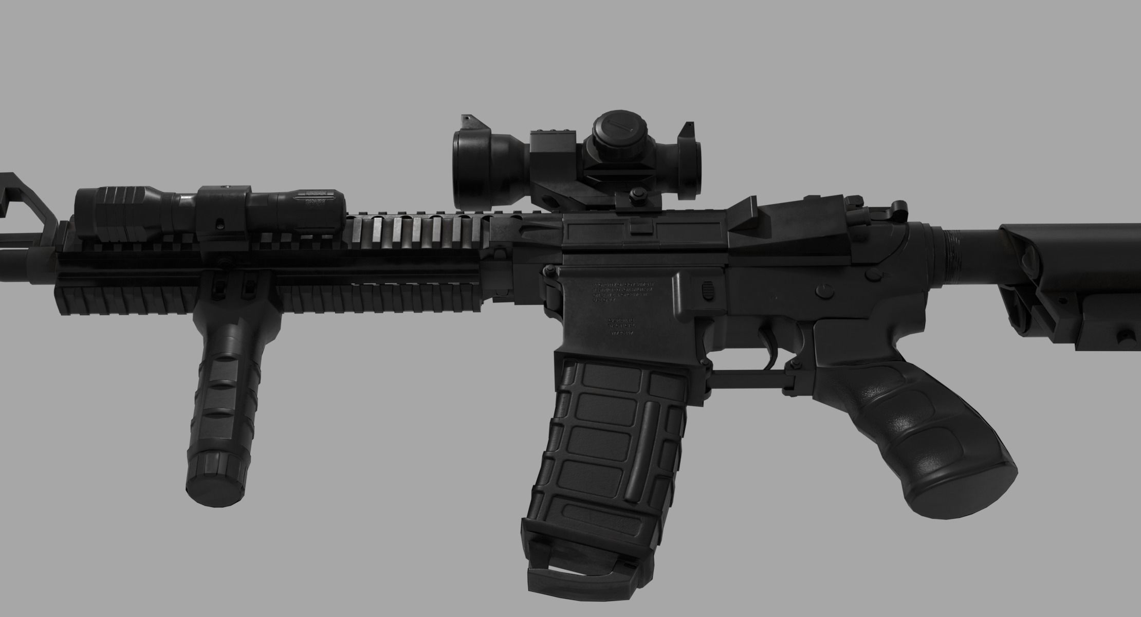 3D model CARBINE Modified Carbine M4A1 Tactical RIS RAS AEG VR / AR ...