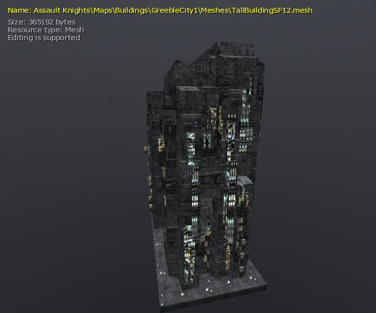 3D model 3D Greeble Buildings VR / AR / low-poly | CGTrader