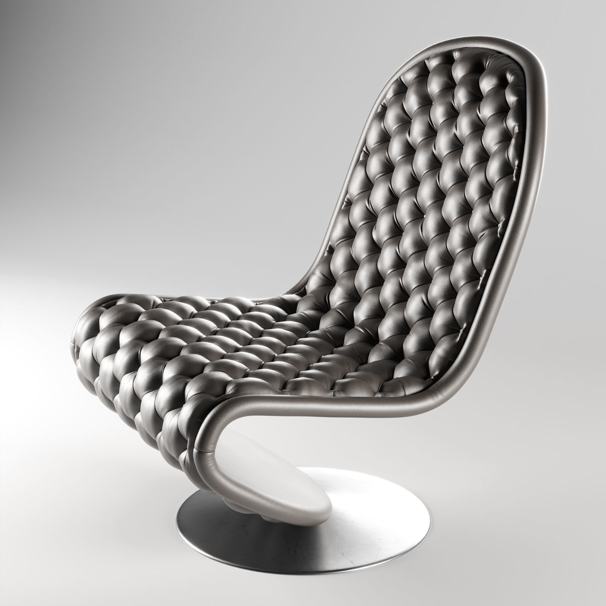 Verpan System 1-2-3 Chair Low Lounge Deluxe 3D model | CGTrader
