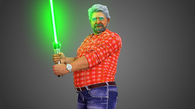 George Lucas 3D model animated rigged | CGTrader