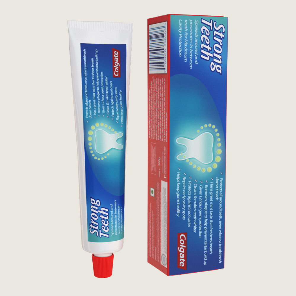 3D model Colgate Toothpaste Package VR / AR / low-poly | CGTrader