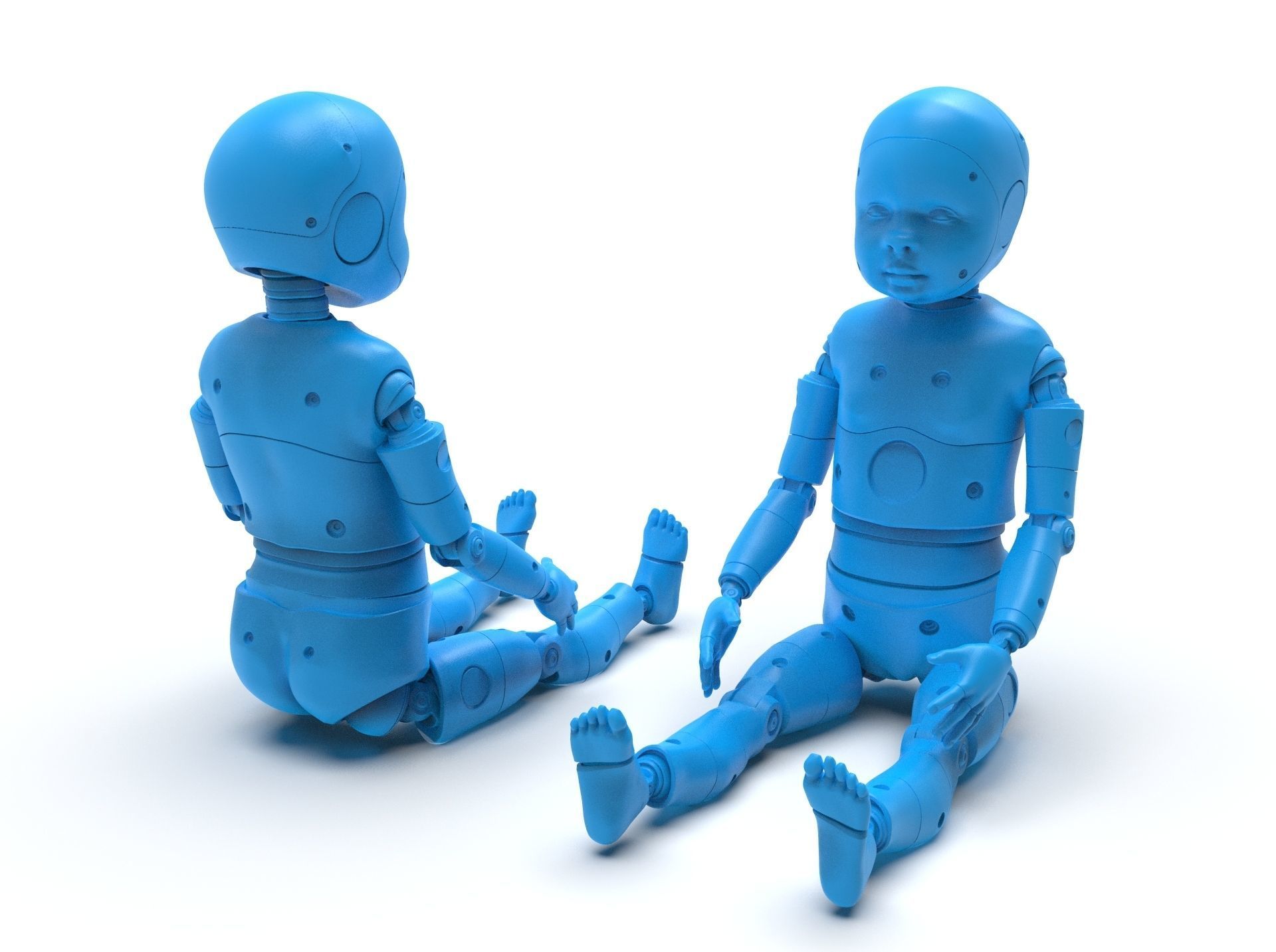 Crash Test Dummy Robot Android 3D model Child 3D model | CGTrader