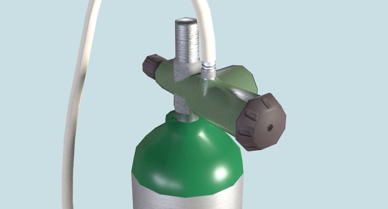3D model Oxygen Tank Resuscitator Kit VR / AR / low-poly | CGTrader