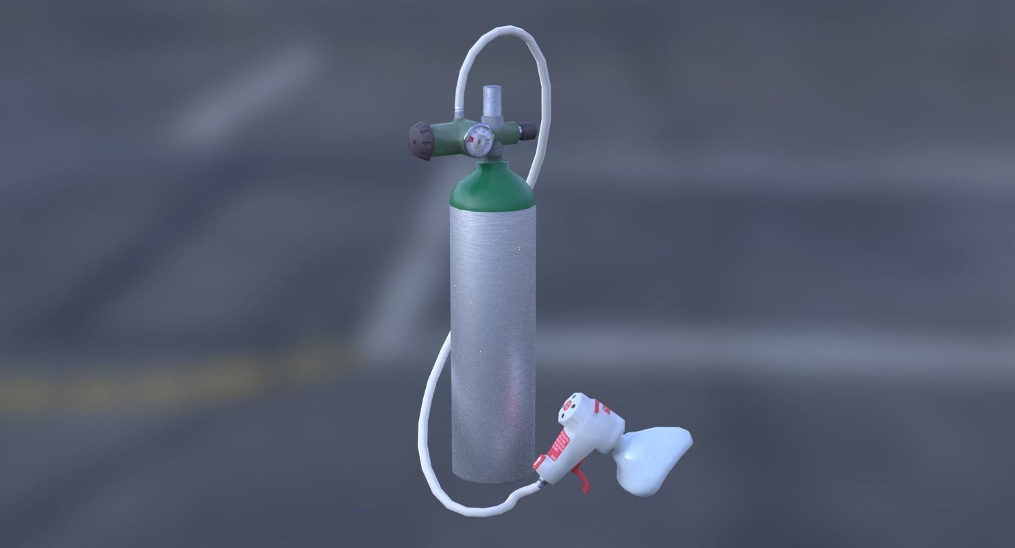 3D model Oxygen Tank Resuscitator Kit VR / AR / low-poly | CGTrader