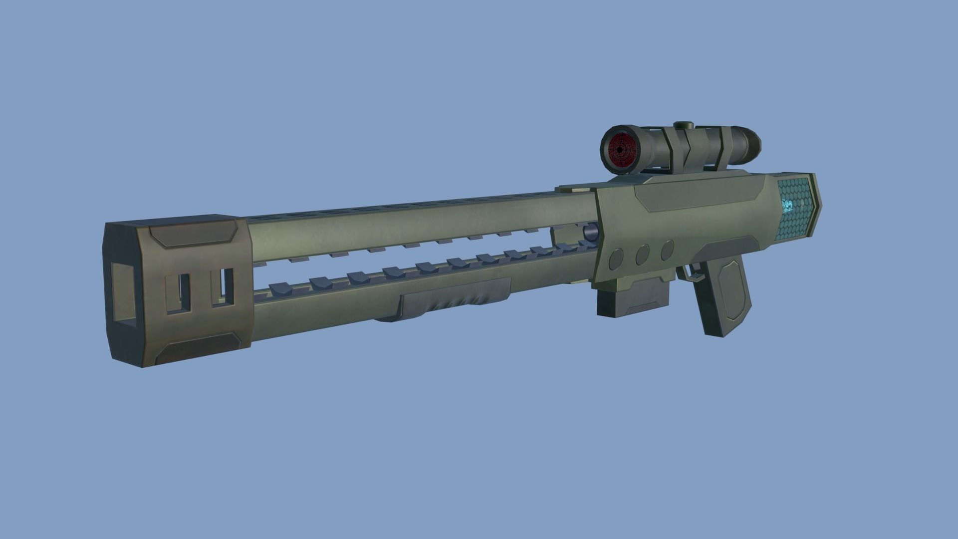 Railgun for games 3D asset | CGTrader