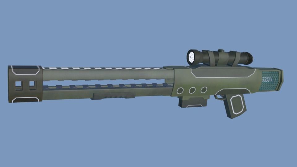 3D model Railgun for games VR / AR / low-poly | CGTrader