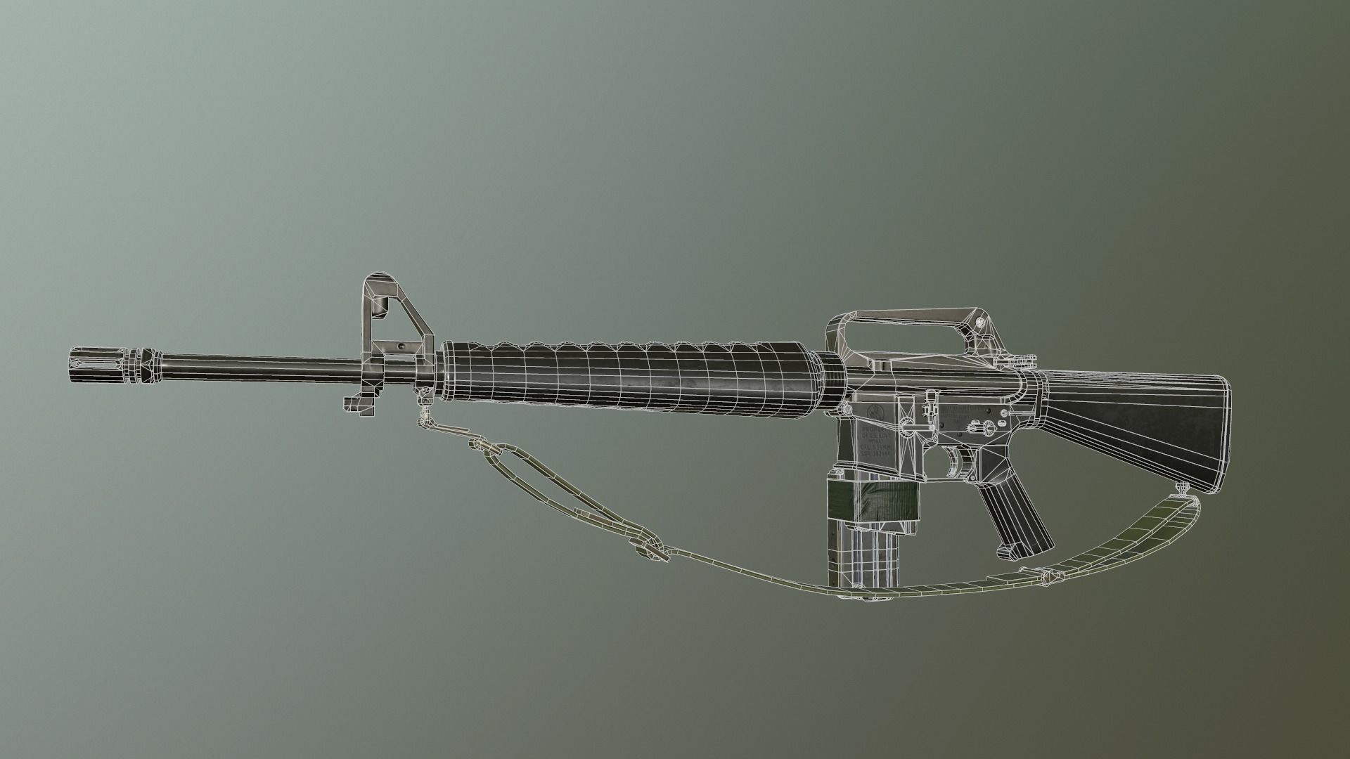 3D model M16A1 VR / AR / low-poly | CGTrader