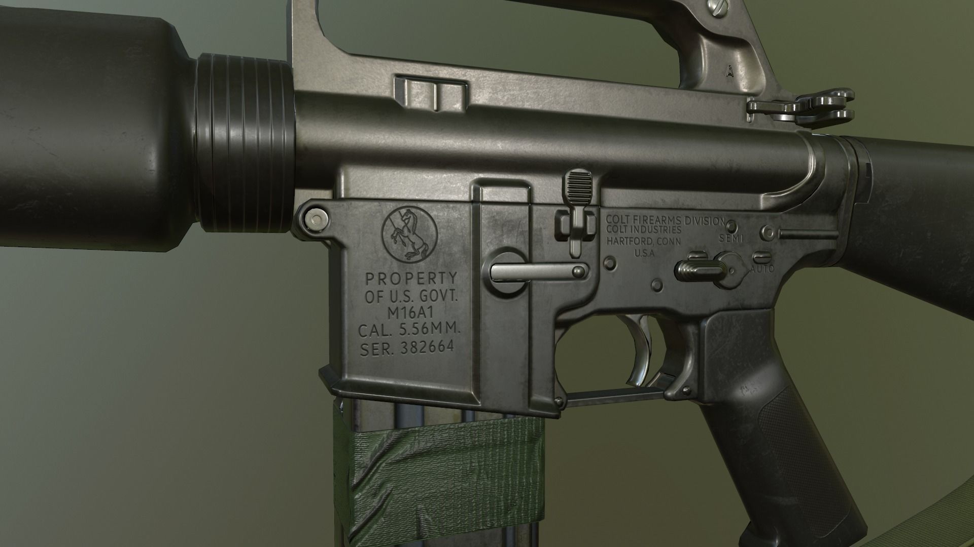 3D model M16A1 VR / AR / low-poly | CGTrader