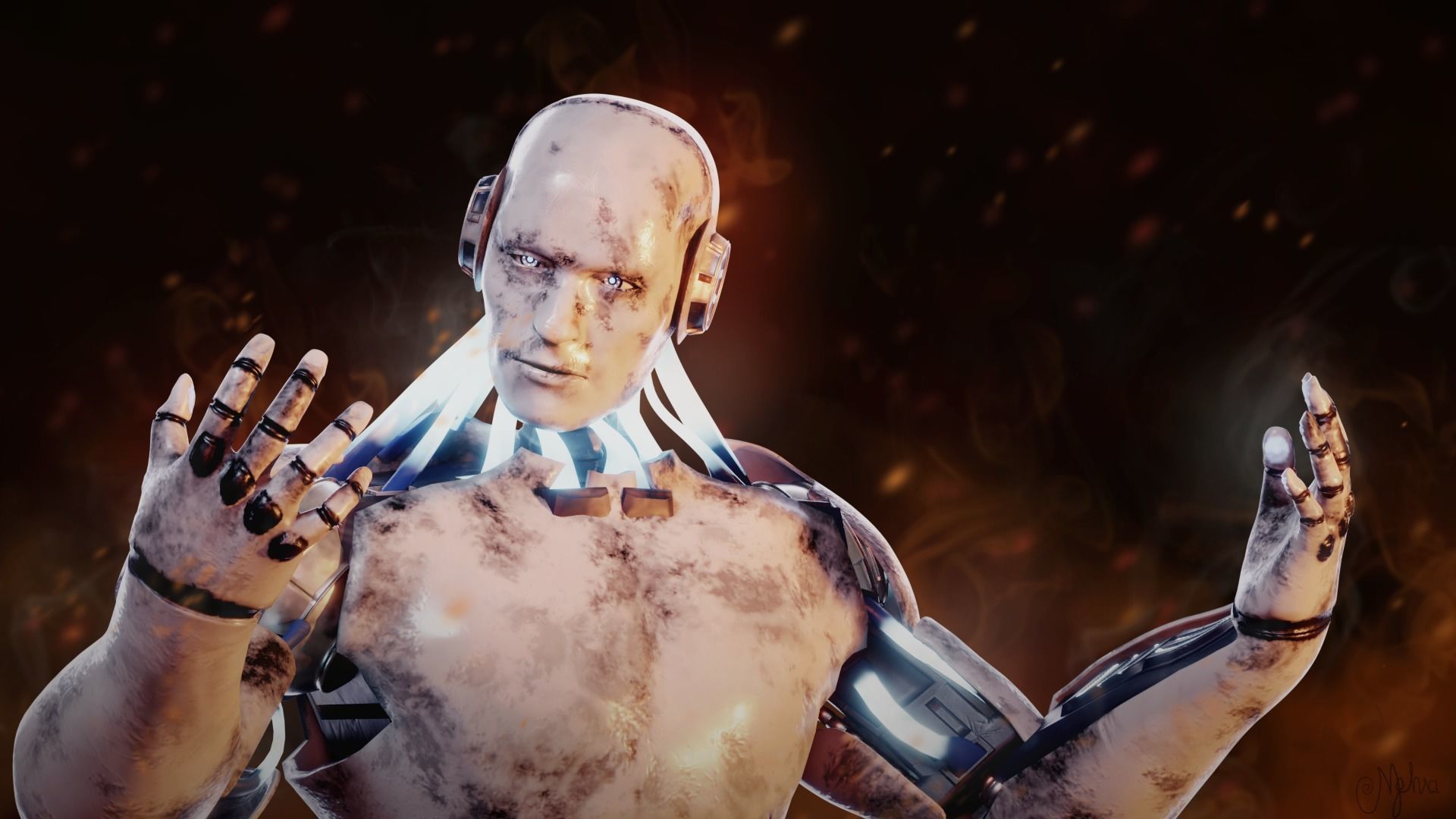 Male Android 3D model rigged | CGTrader