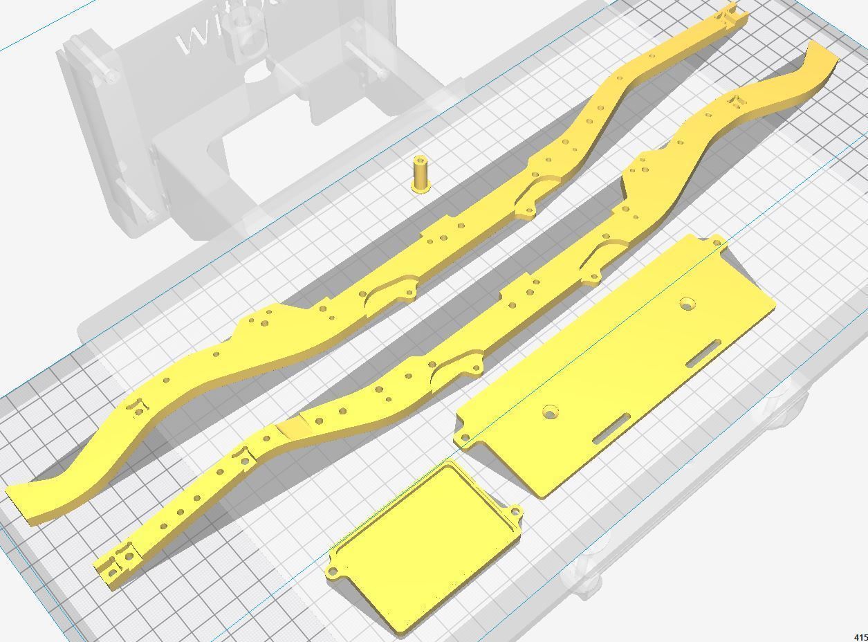 Chassis RC Crawler 1 10 scale 3D model 3D printable | CGTrader