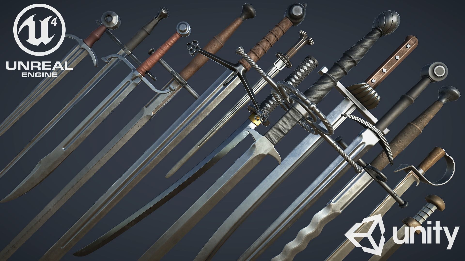 3D model Realistic Medieval Swords VR / AR / low-poly | CGTrader