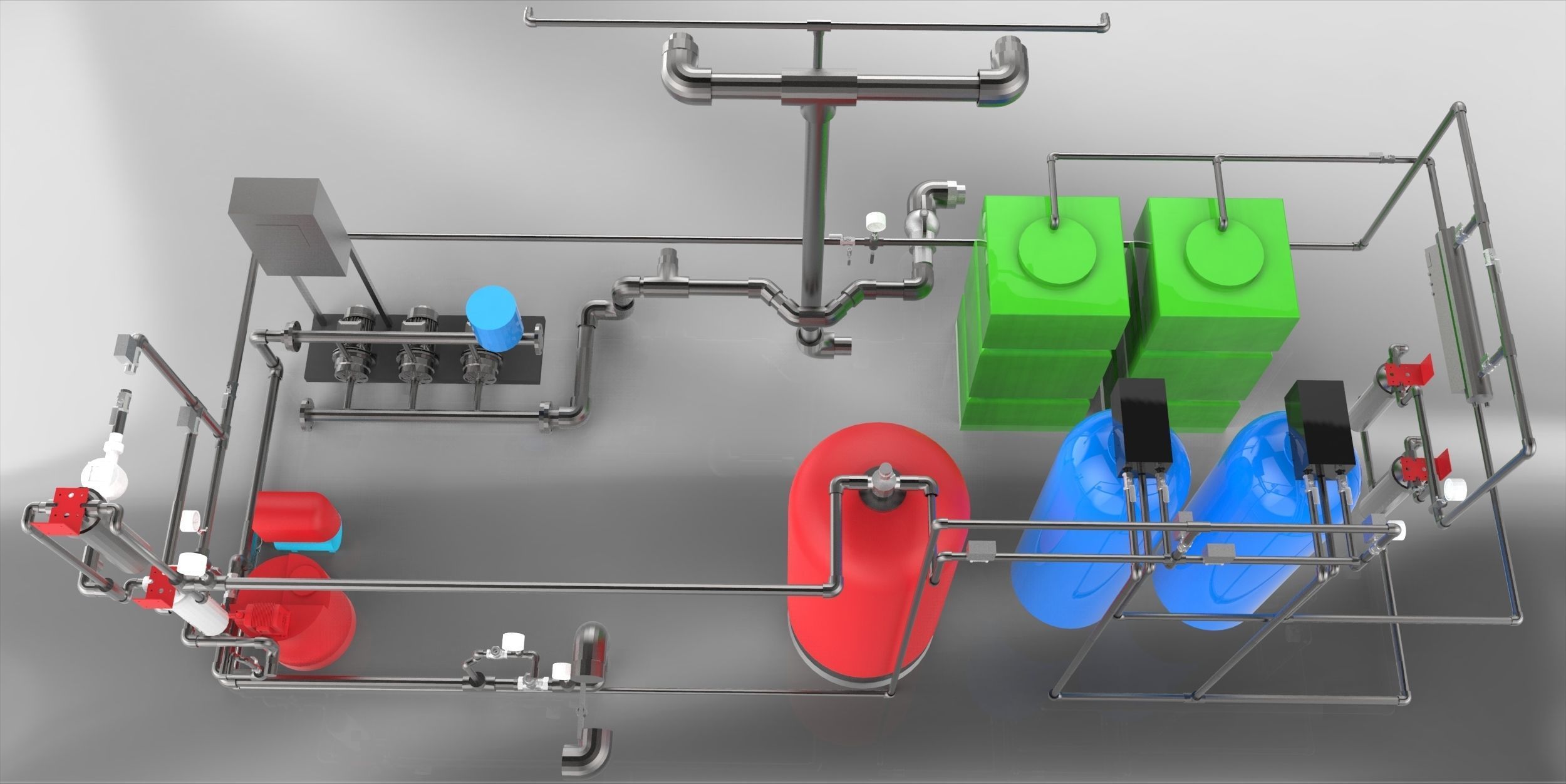 Water purification system 3D model | CGTrader