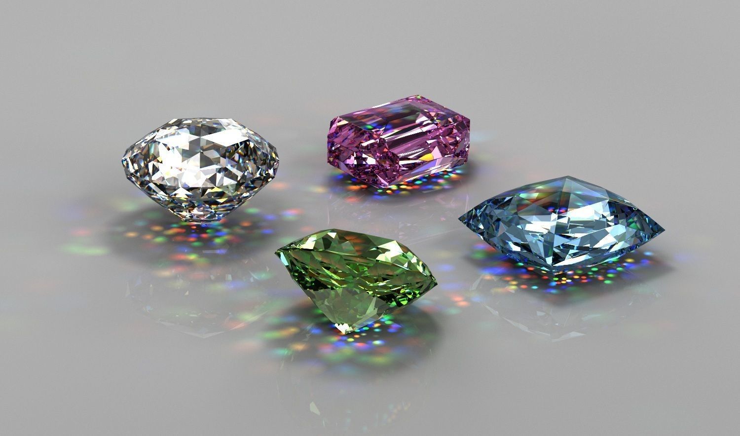Gem Stones Pack free 3D model | CGTrader
