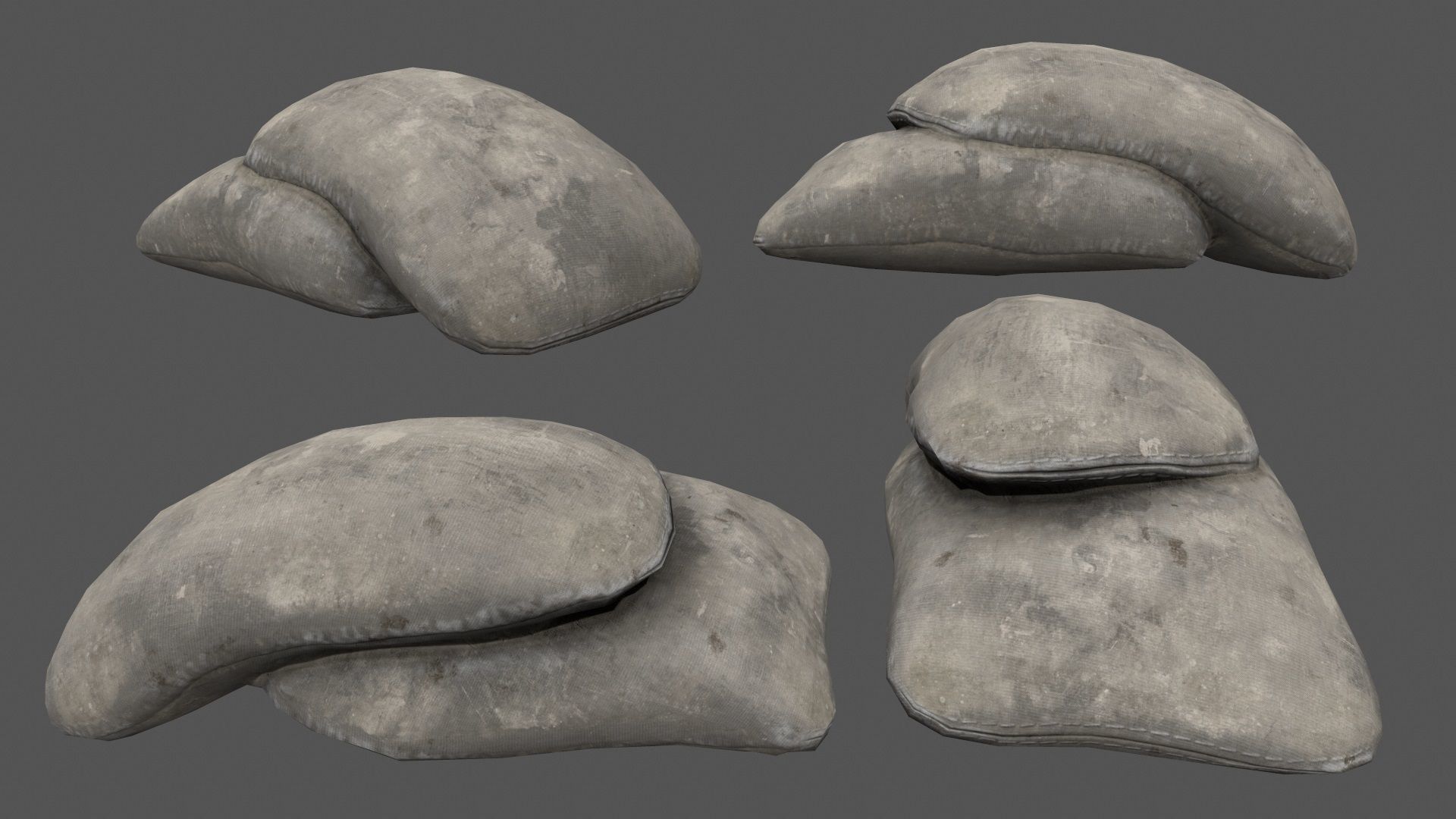 3D model sanbag set VR / AR / low-poly | CGTrader