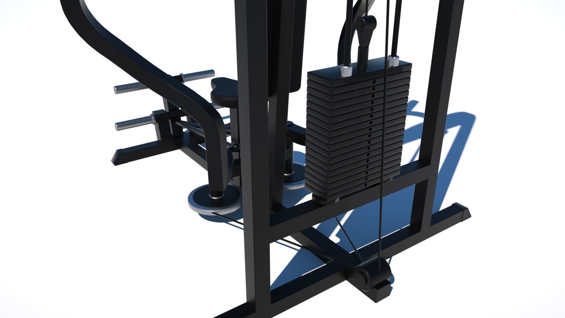 Pec Dec Fly Machine - Gym Equipment 3D model animated rigged | CGTrader