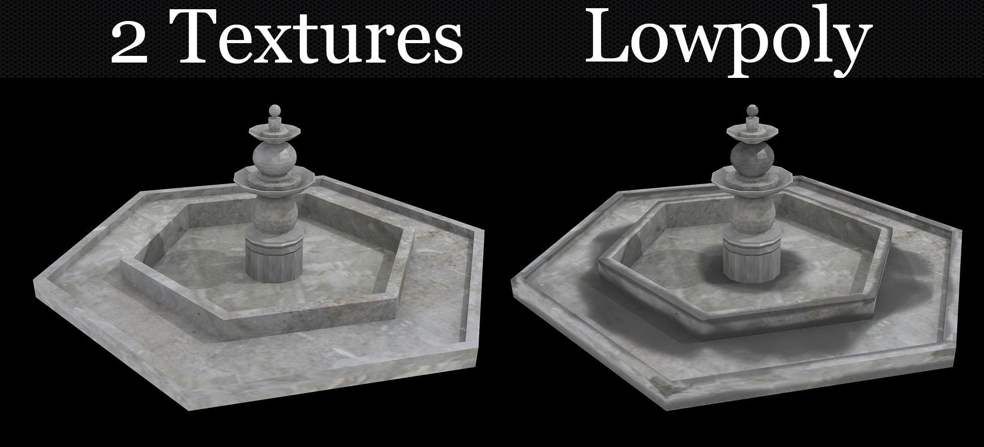 3D model Fountain textures VR / AR / low-poly | CGTrader