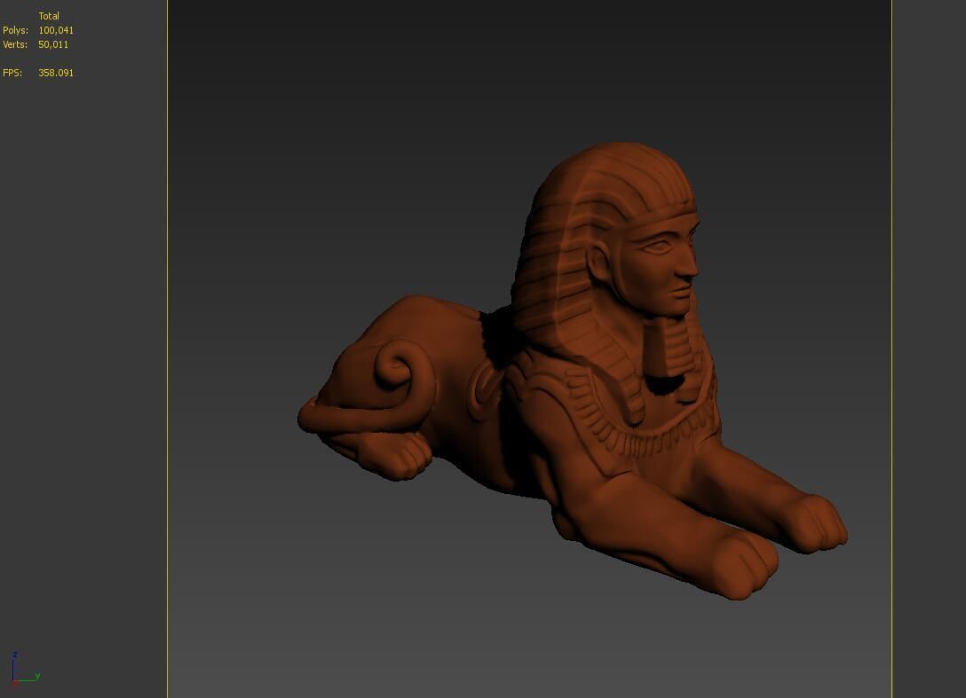 Sphinx 3D model 3D printable | CGTrader