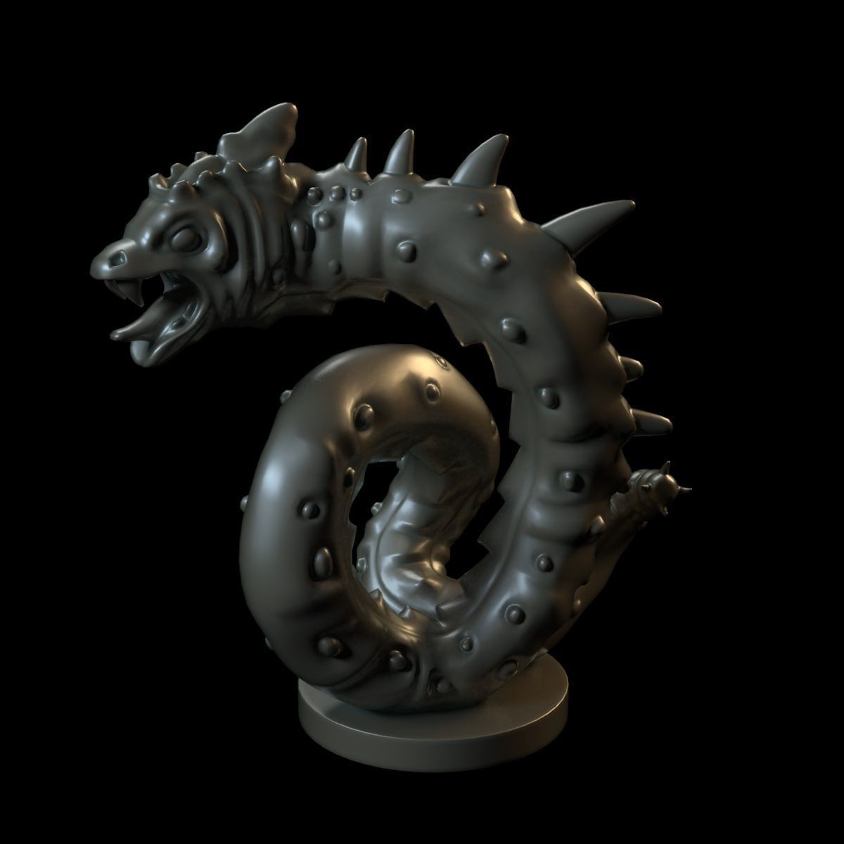 Snake sculpture 3D model 3D printable | CGTrader