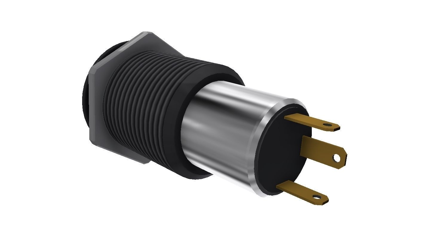 Electronics button ONPOW V16B-11R-24B-S free 3D model | CGTrader