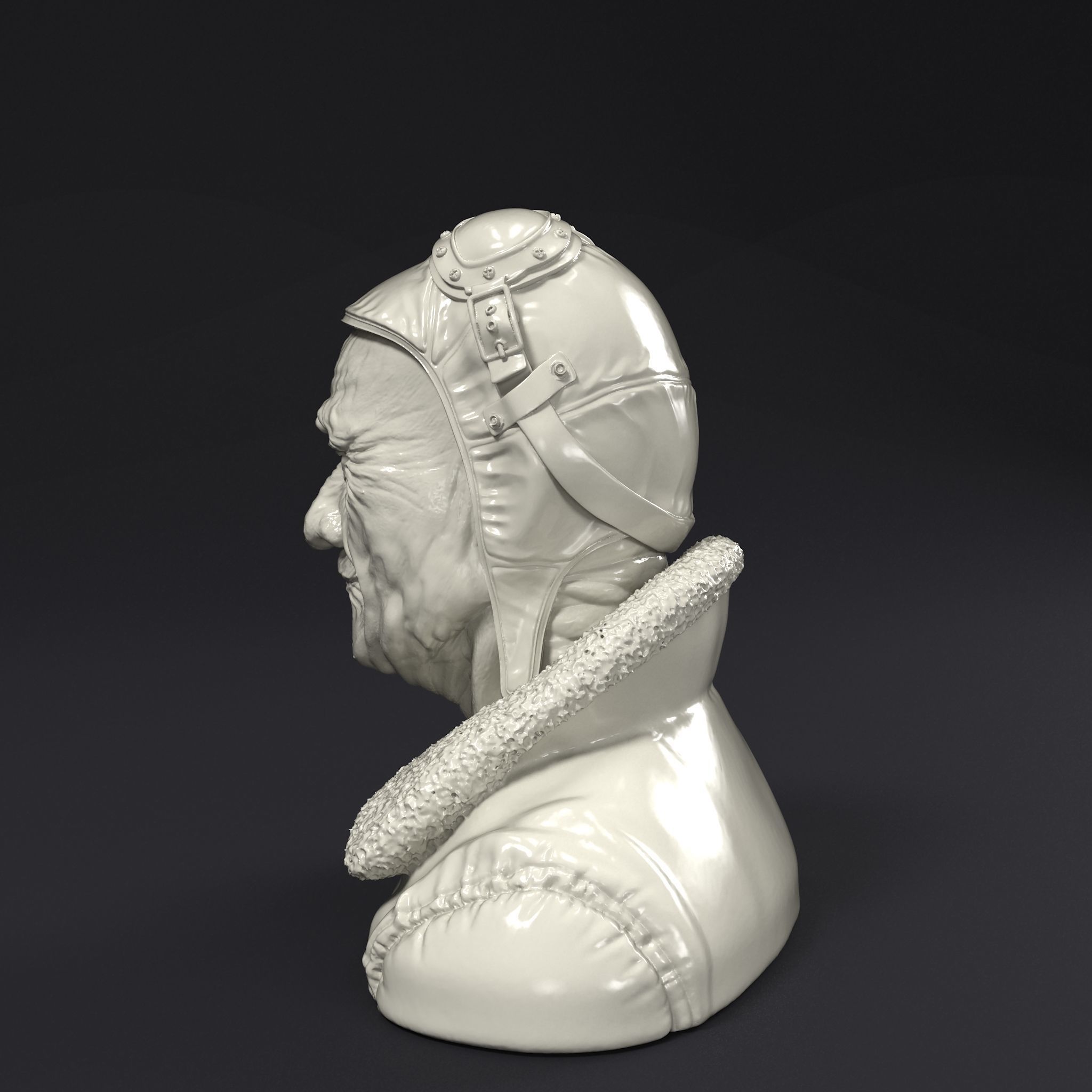 Steampunk pilot head 3D model 3D printable | CGTrader