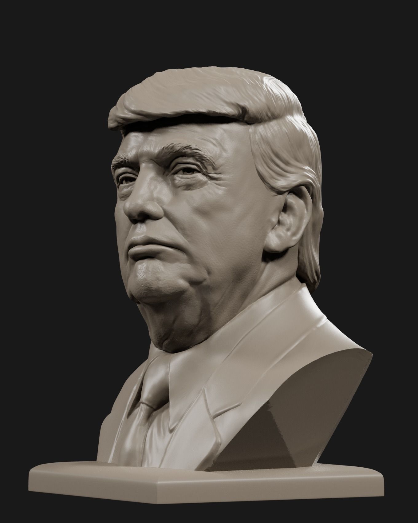 Donald Trump bust 4 3D model 3D printable | CGTrader