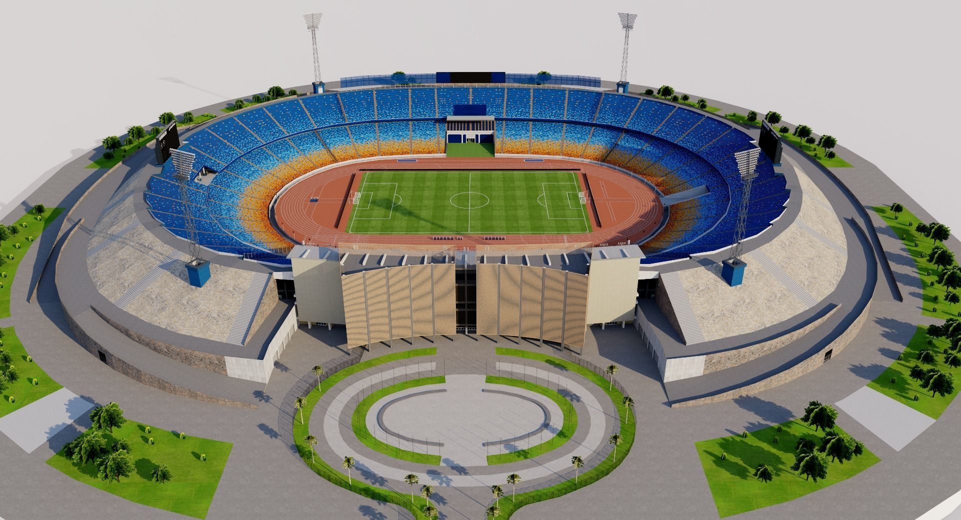 Cairo International Stadium - Egypt 3D model | CGTrader
