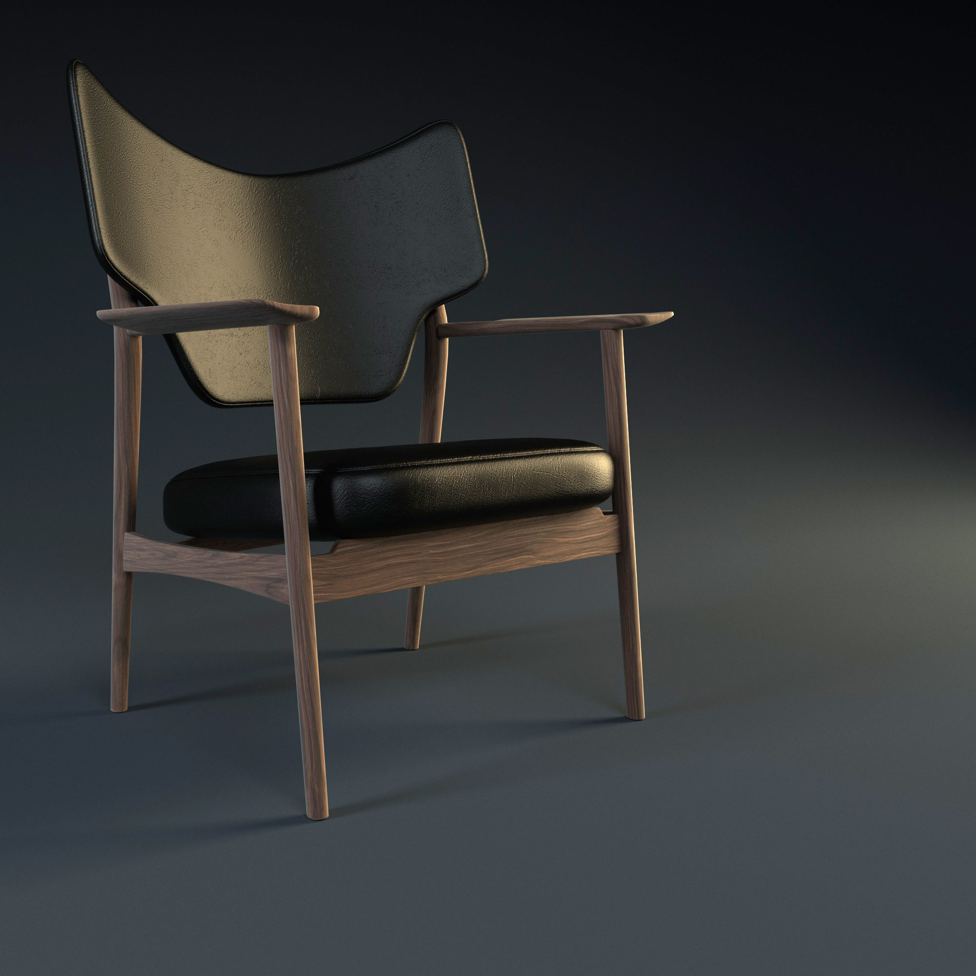 PW wooden chair 3D model animated | CGTrader