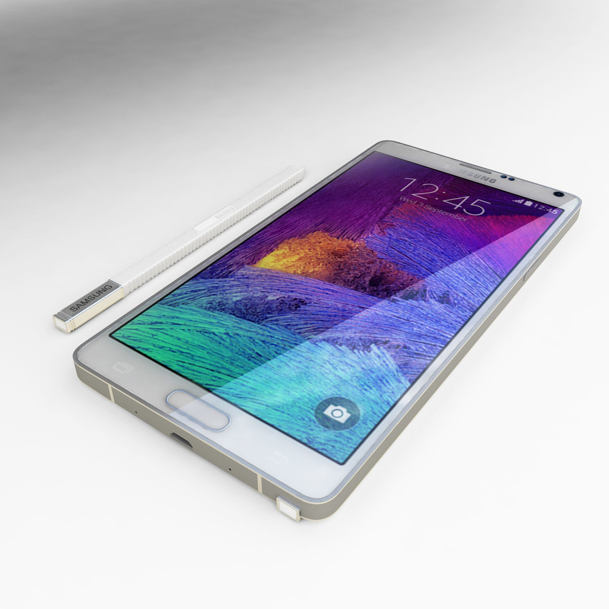Samsung Galaxy Note 4 White 3D model | CGTrader