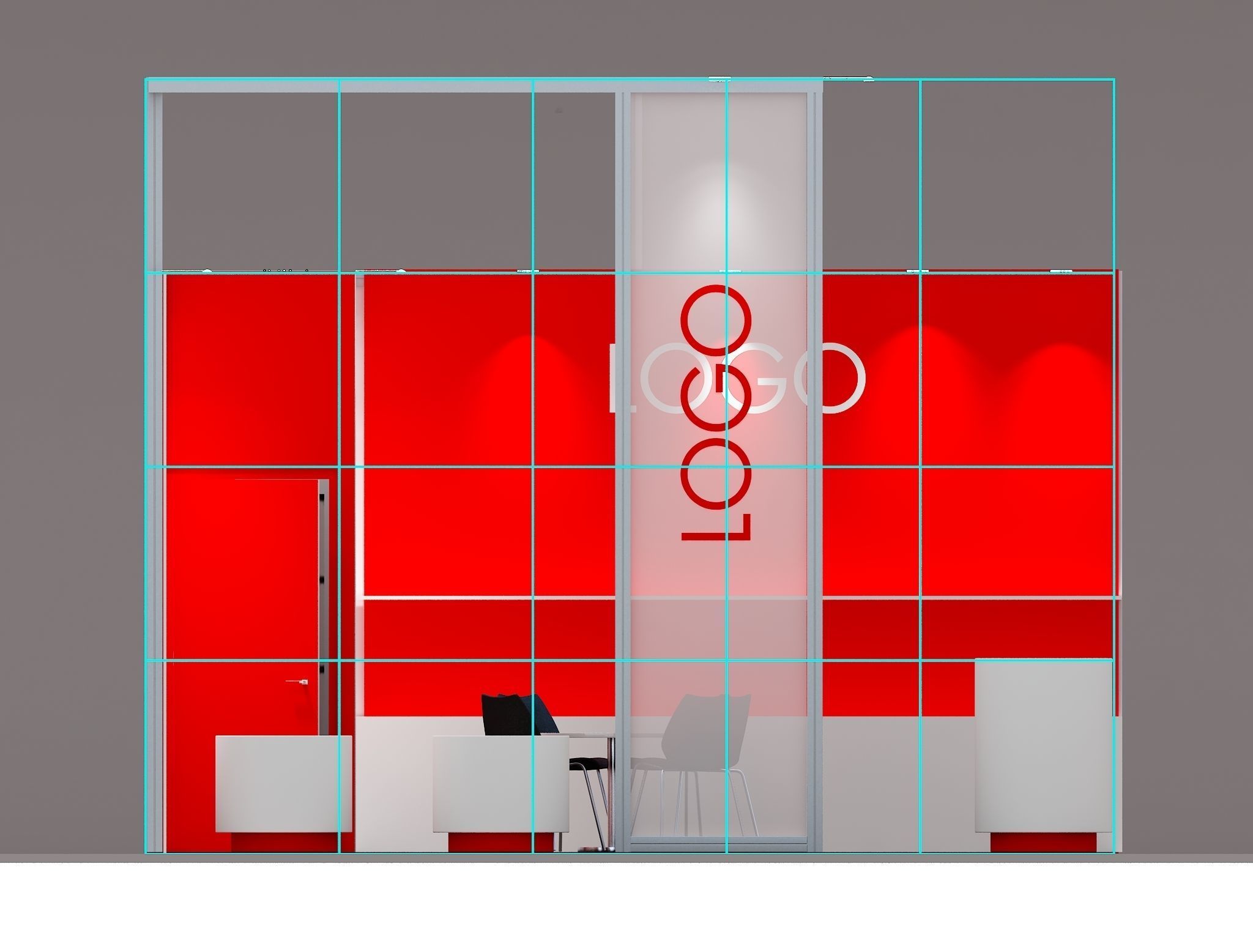 Exhibition stand octanorm maxima 5x4 m 3D model 3D model | CGTrader