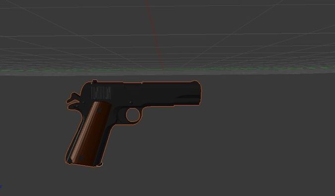 M1911 gun 3D model animated rigged | CGTrader