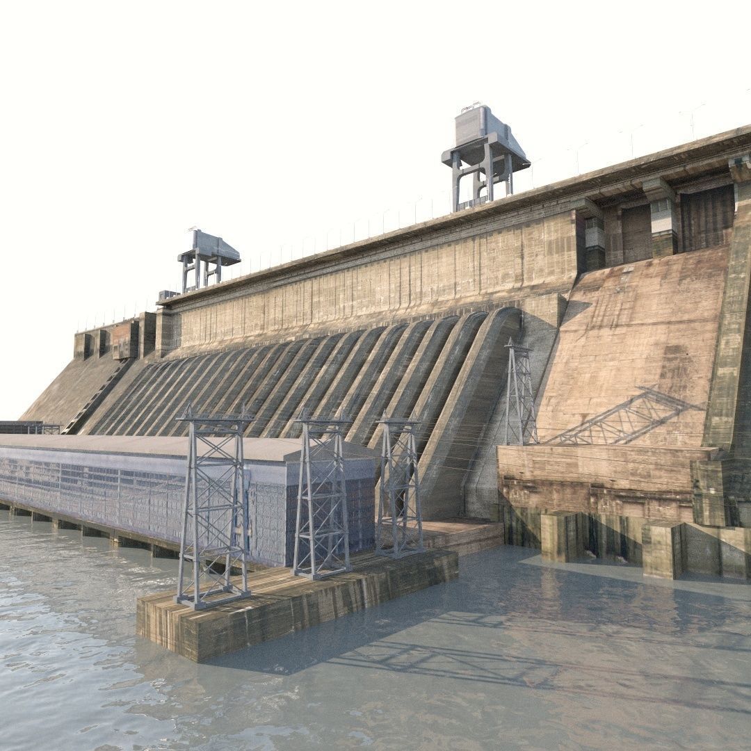 3D model Hydroelectric power station VR / AR / low-poly | CGTrader