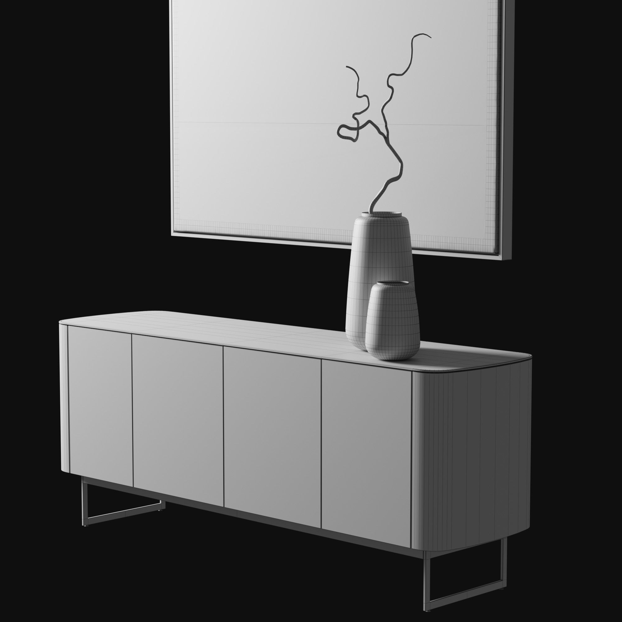 Caccaro Side Credenza sideboard 3D model | CGTrader