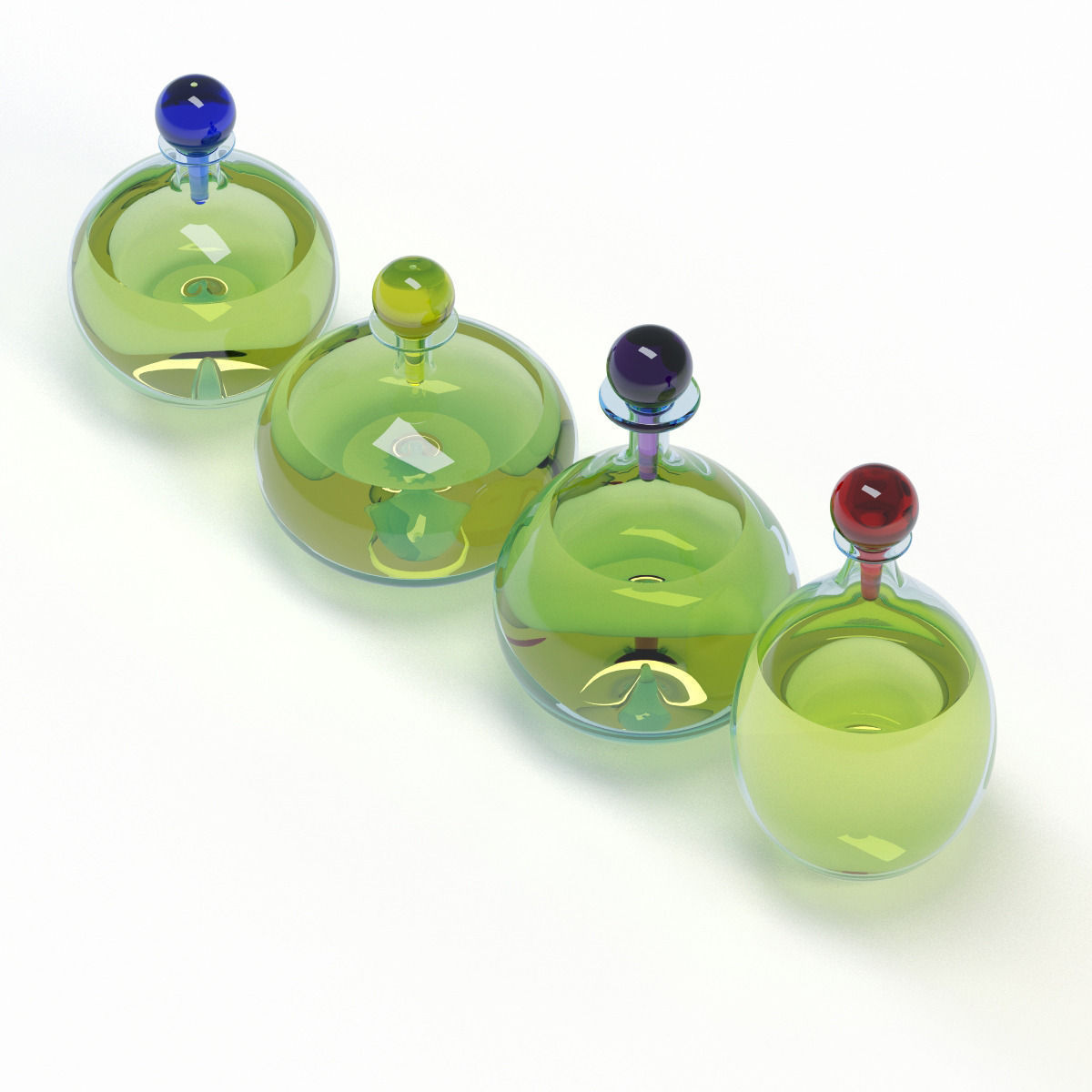 Glass containers 3D model | CGTrader