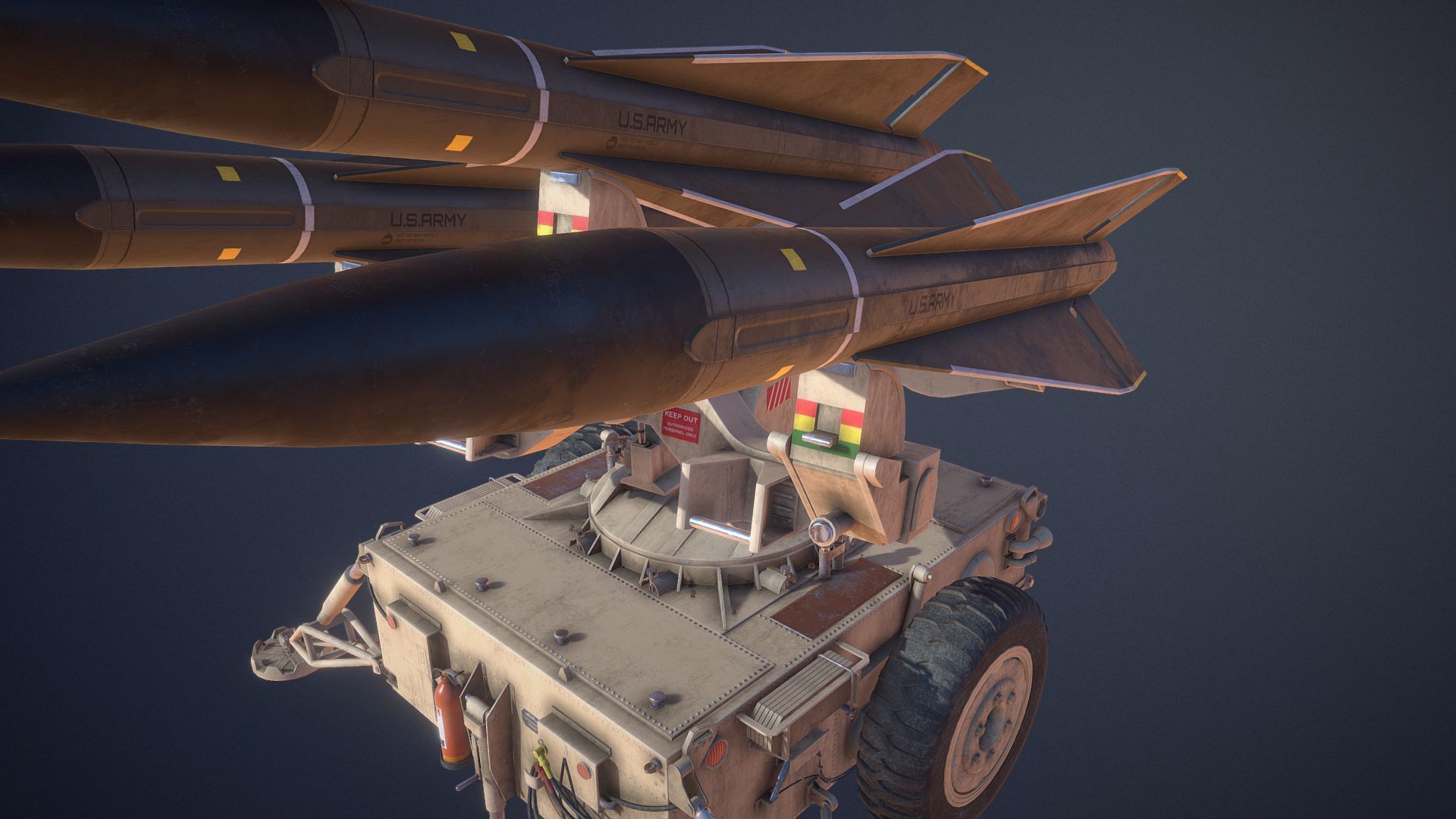 Mim-23 Hawk Air defense system - game-ready asset free VR / AR / low ...