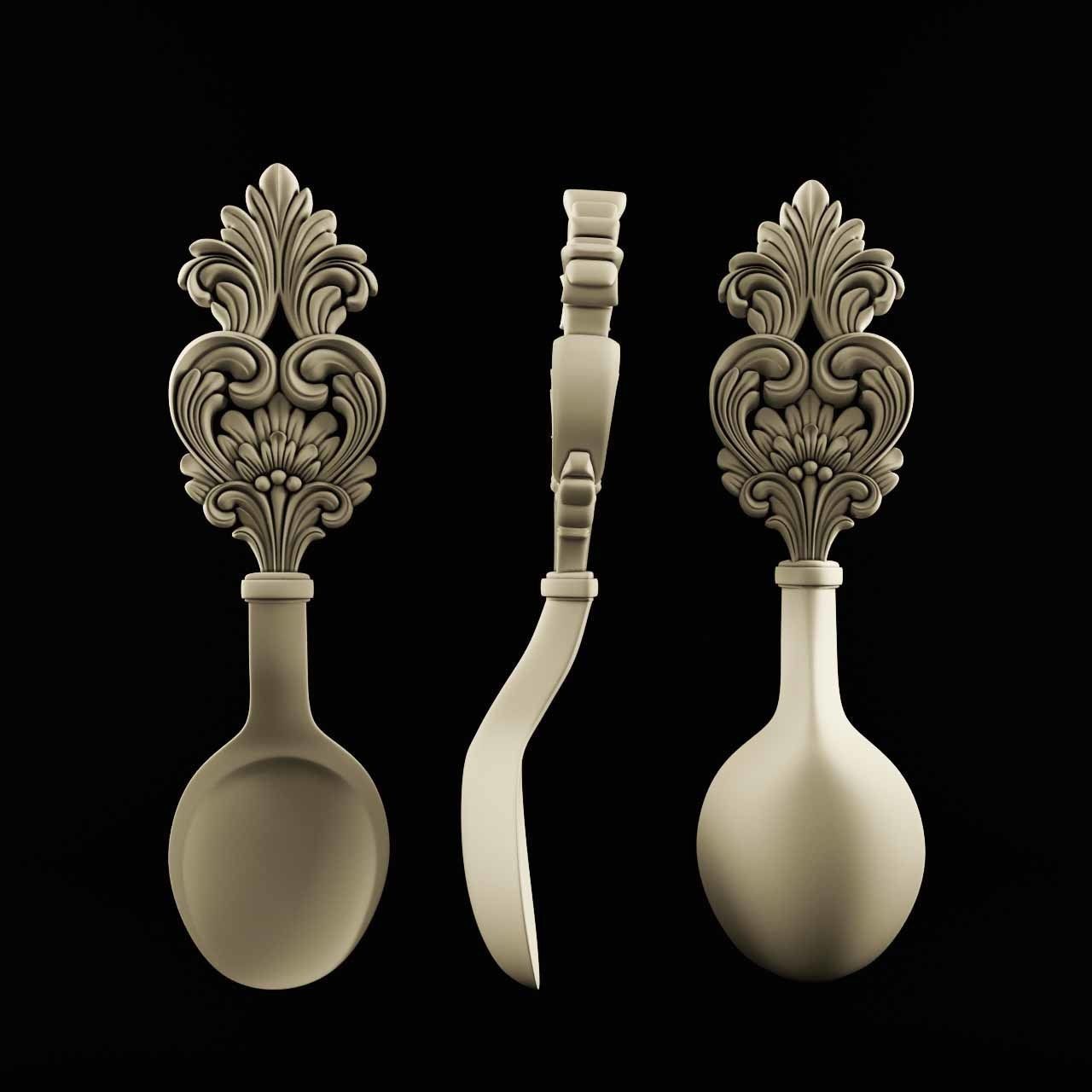 3d STL models for CNC a spoon 3D model | CGTrader
