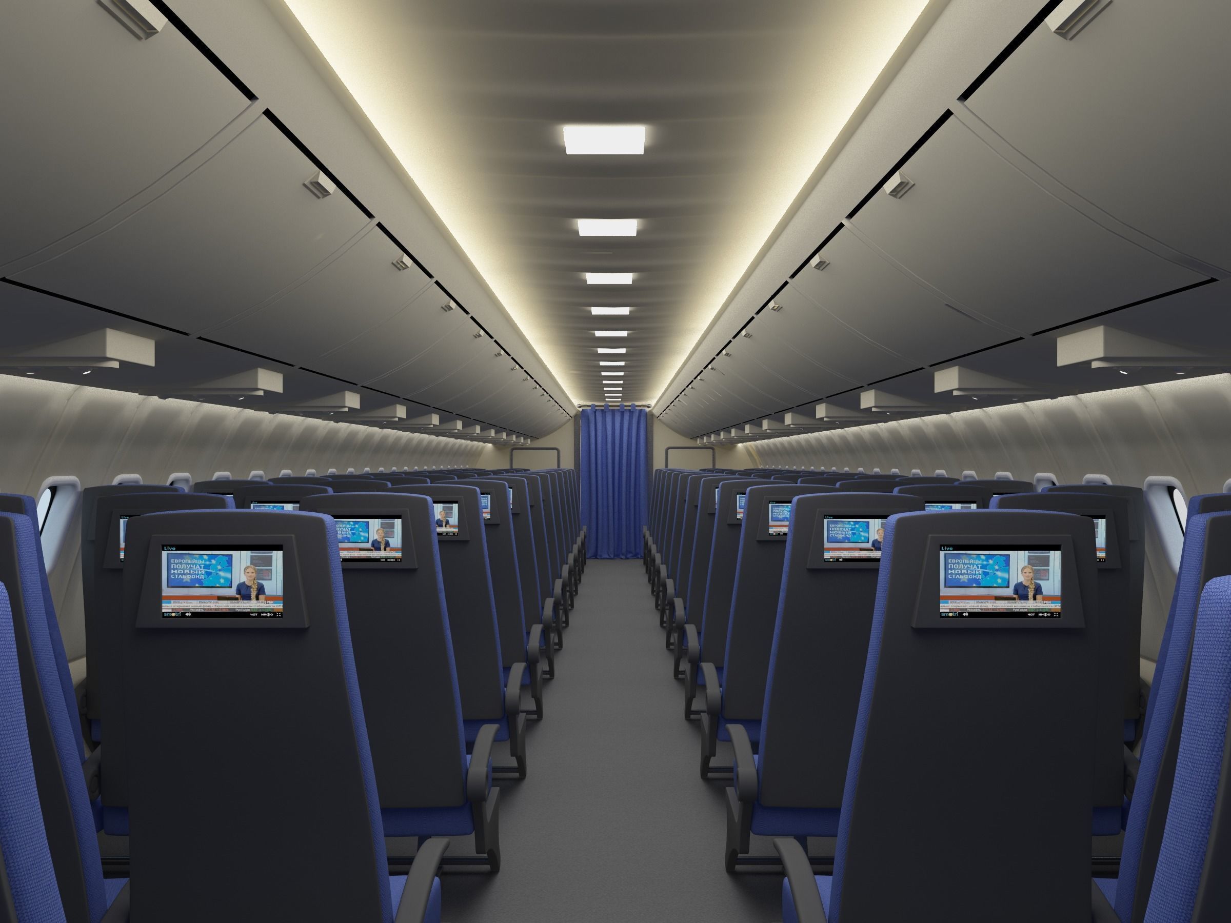 3D model Cabin of aircraft VR / AR / low-poly | CGTrader