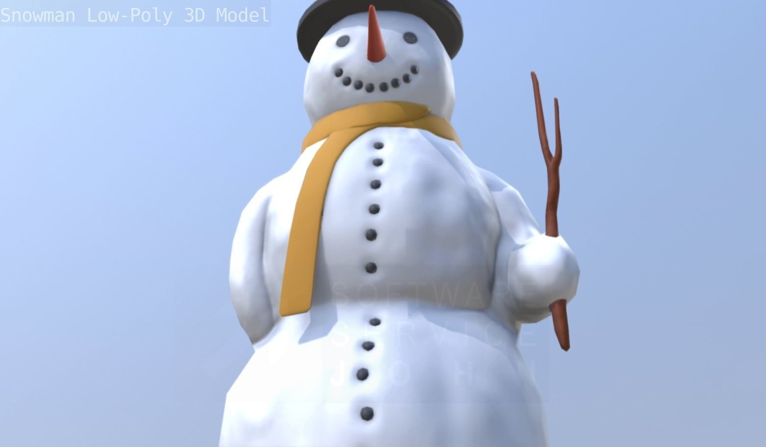 3D model Snowman Low-Poly-Version VR / AR / low-poly | CGTrader