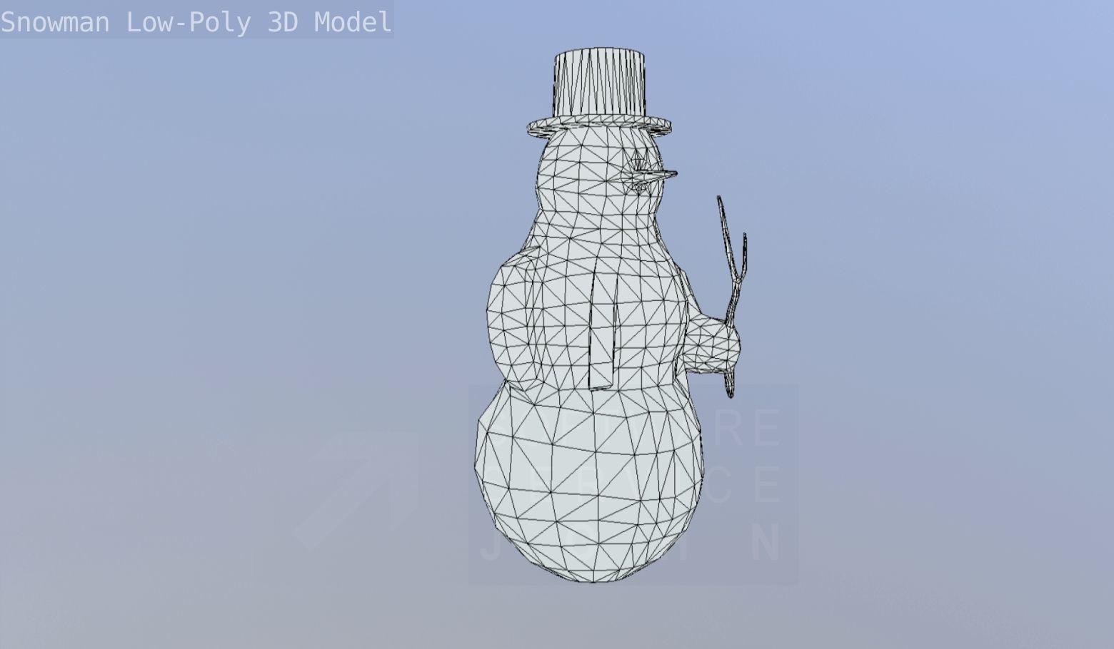 3D model Snowman Low-Poly-Version VR / AR / low-poly | CGTrader