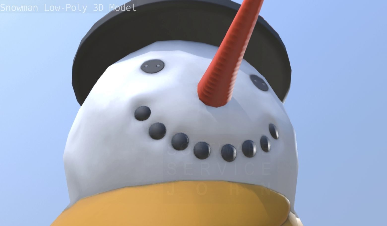 3D model Snowman Low-Poly-Version VR / AR / low-poly | CGTrader