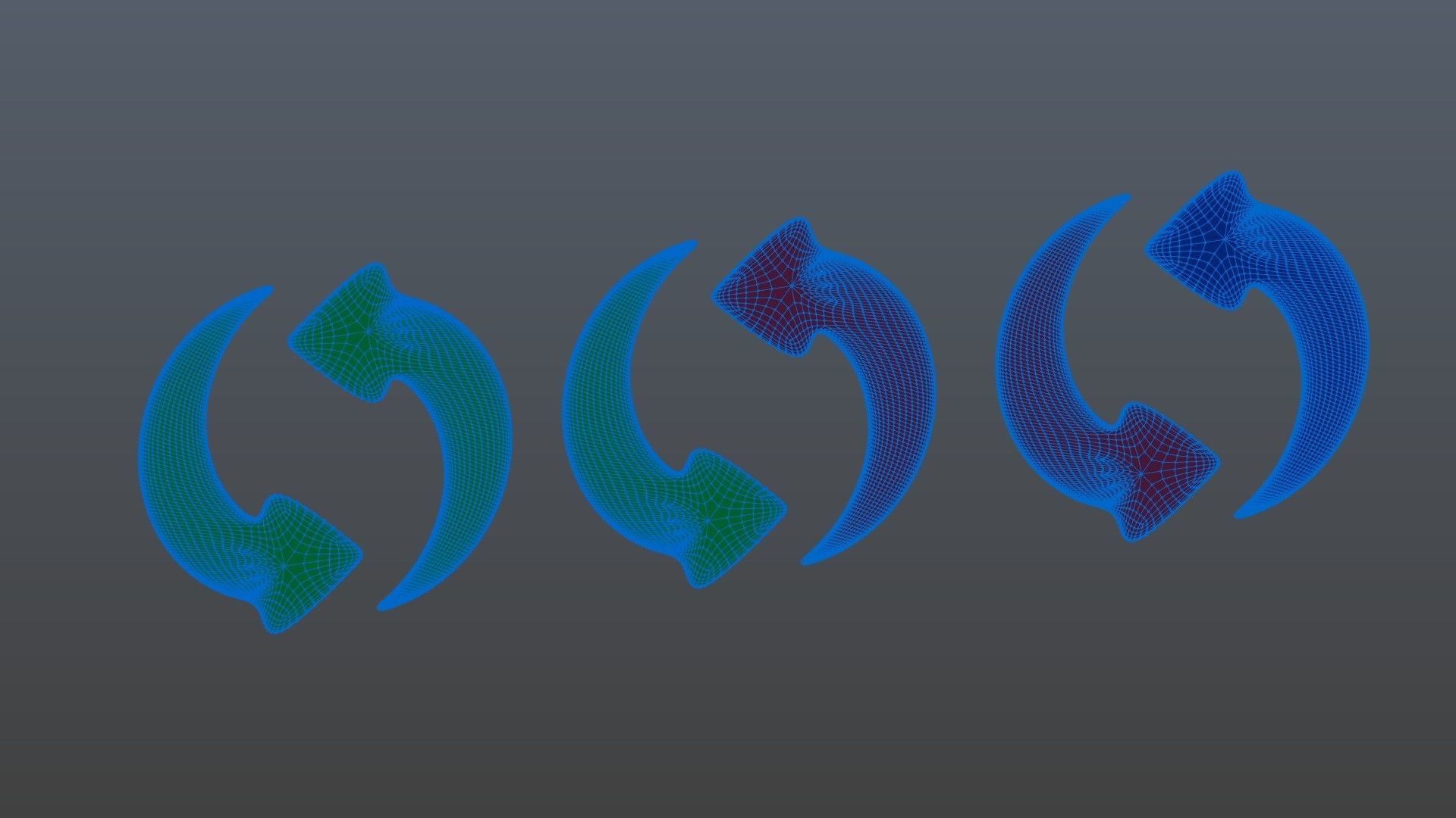 Symbols circular arrows 3D model | CGTrader