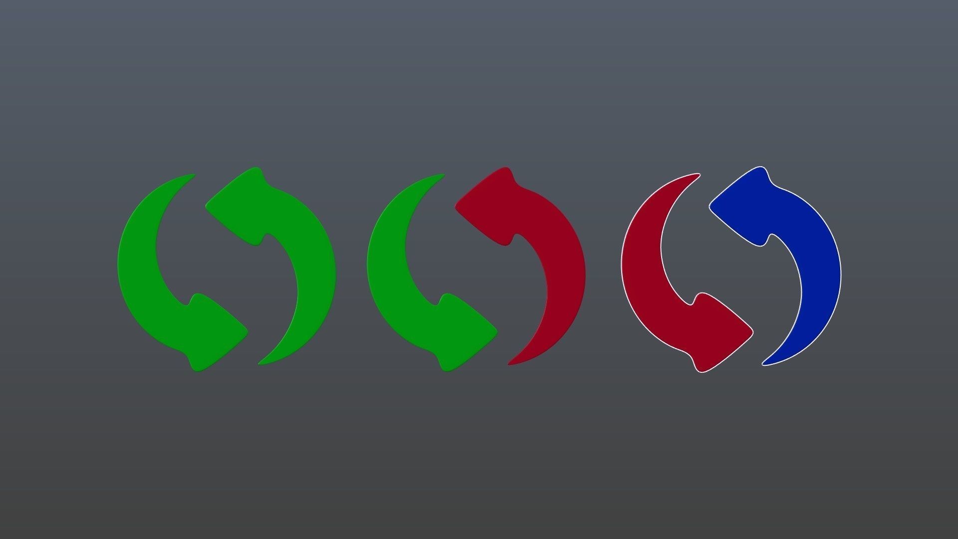 Symbols circular arrows 3D model | CGTrader