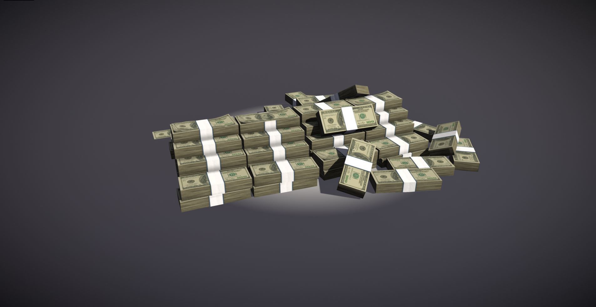 Stacks of Money 3D model | CGTrader