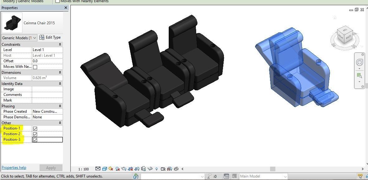 revit Cinema Chair 3D | CGTrader