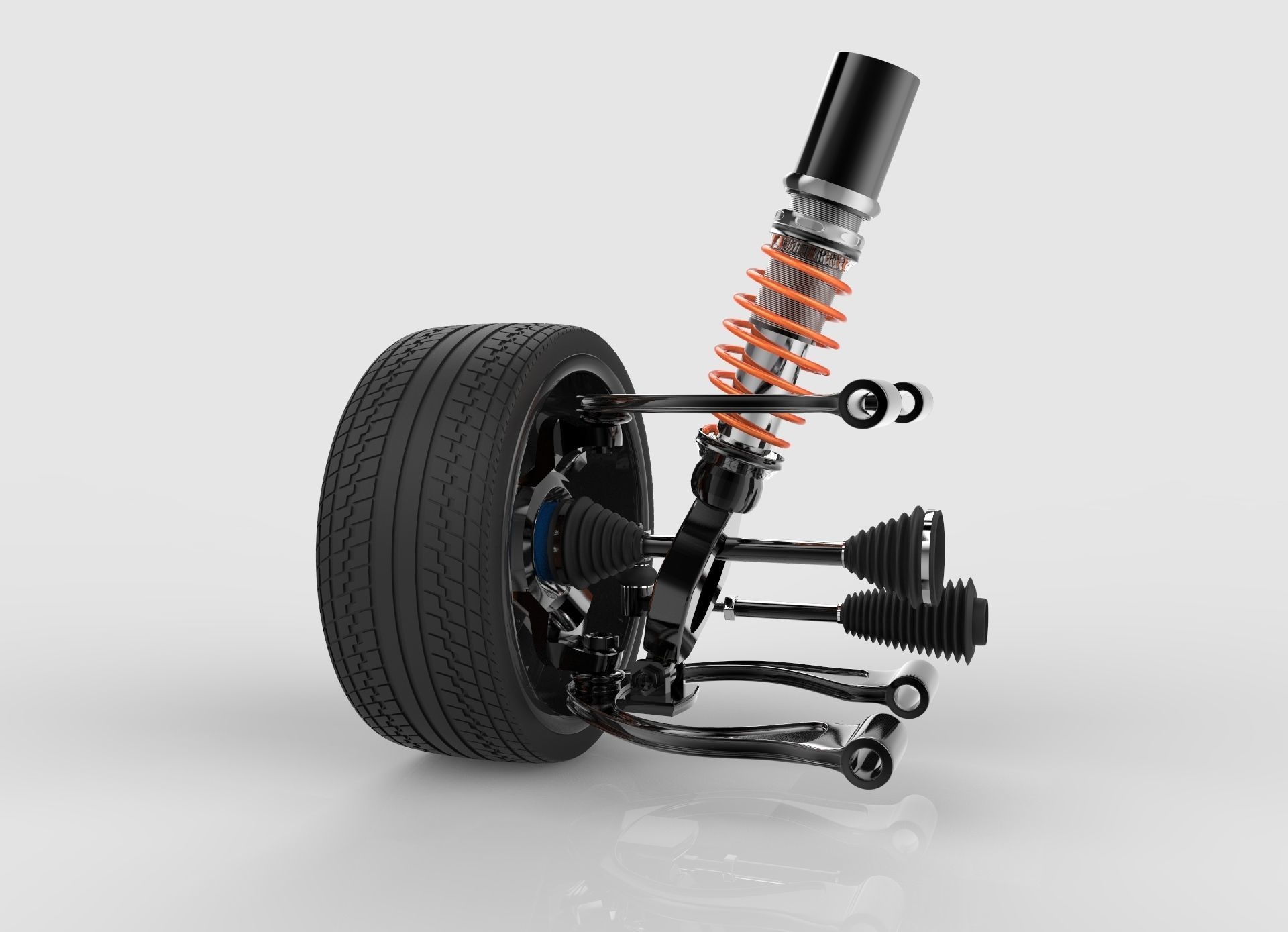 Suspension car wheel 3D model | CGTrader