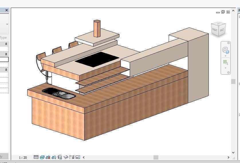 Modern Kitchen revit family 3D model | CGTrader