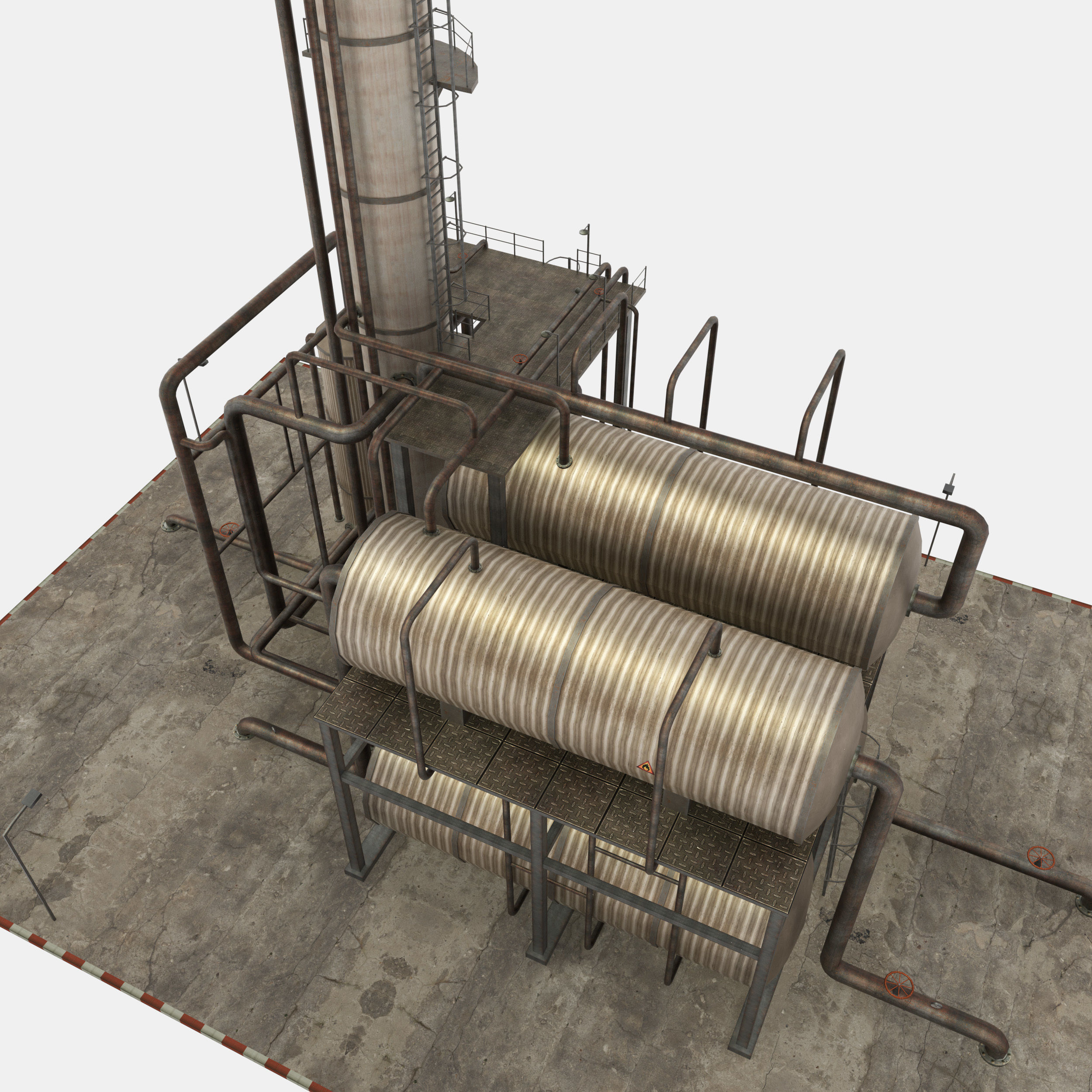3D model Oil Refinery Module VR / AR / low-poly | CGTrader