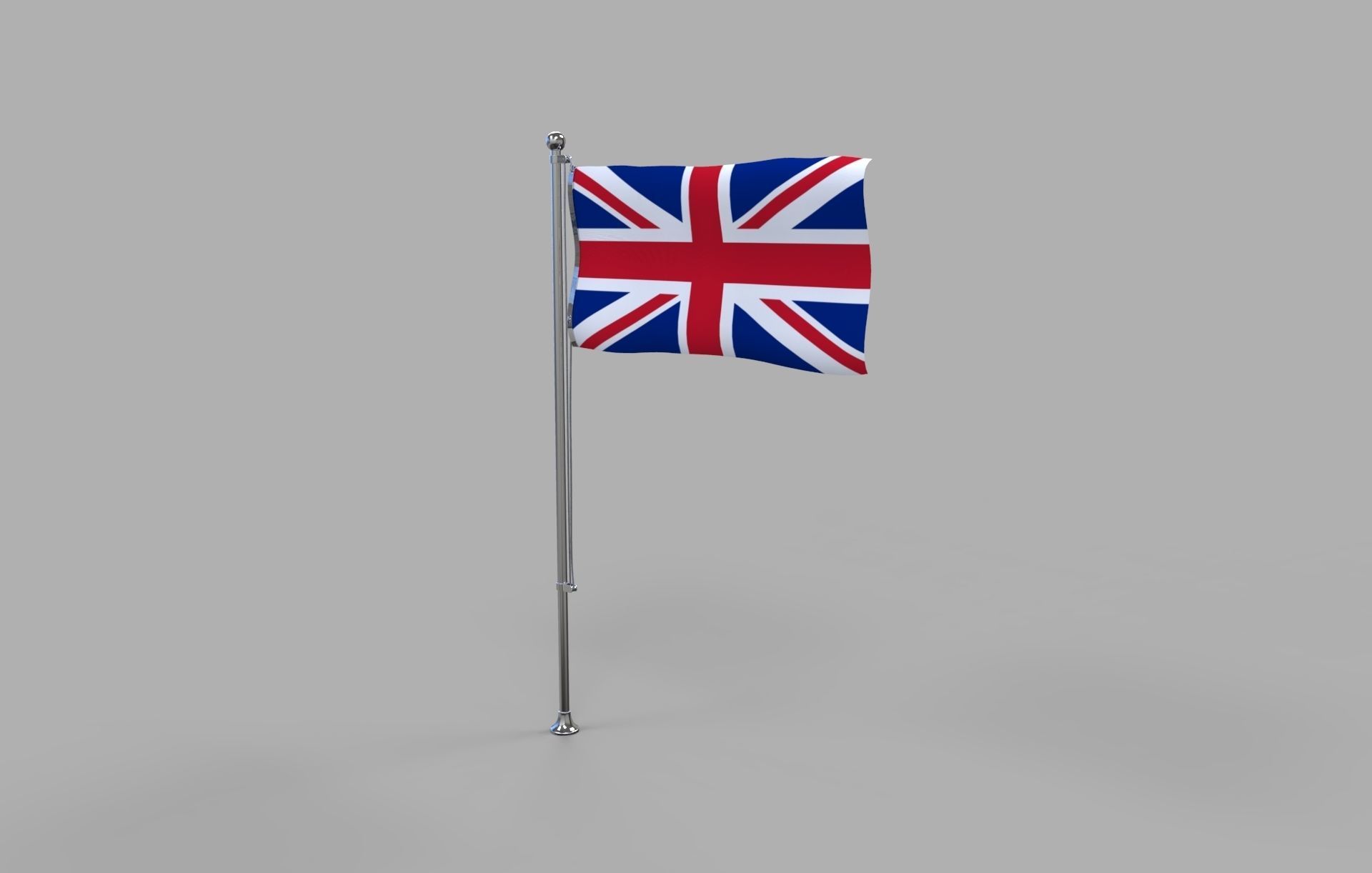 Flag with pole free 3D model | CGTrader