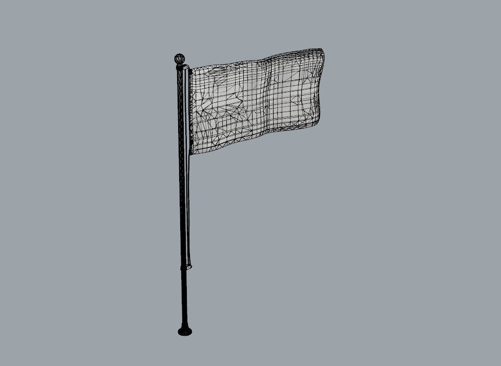 Flag with pole free 3D model | CGTrader