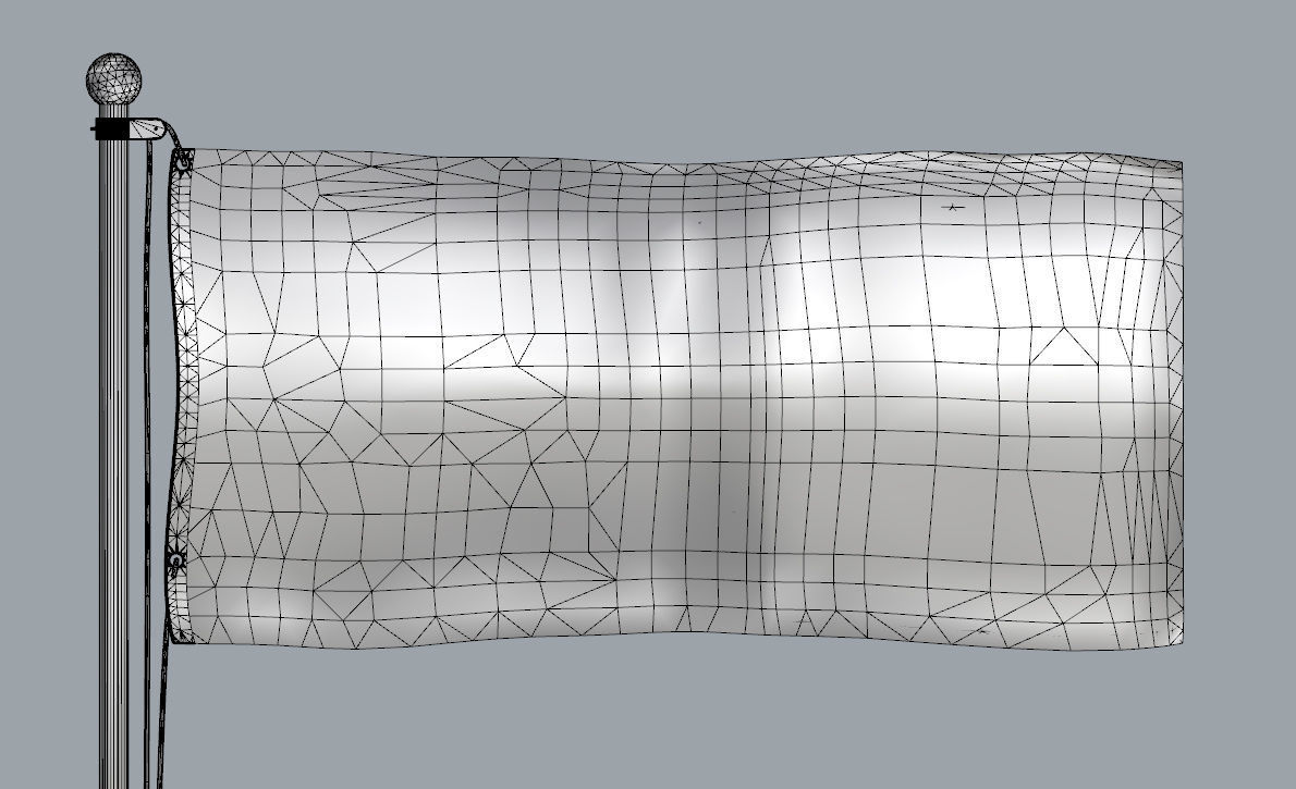 Flag with pole free 3D model | CGTrader